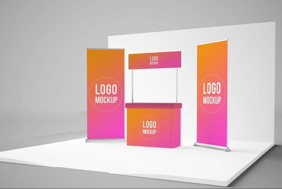 Custom Branded Display Stand in Kenya | Promo Counter with Header ...